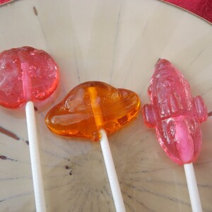 12 Space Lollipops Saturn Rocketship Earth Alien Comet Birthday ...