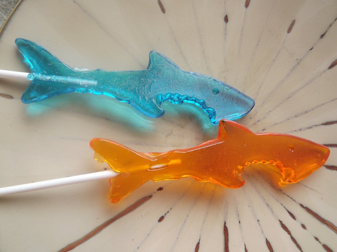 10 Shark Bite Attack Week Fish Ocean Lollipop Party Favor - Etsy