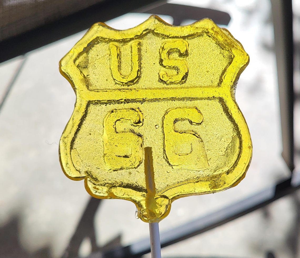 10 Route 66 Motherroad Hwy Lollipops Gift Candy Sucker Party Favor ...