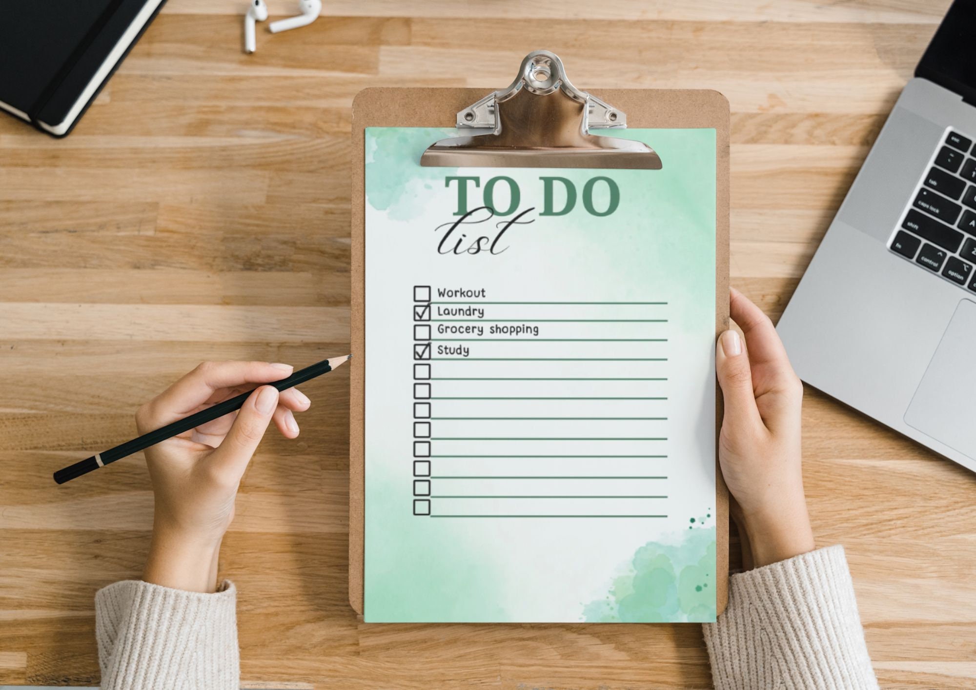 Printable to Do List Watercolor Effect Different Color Options Task ...