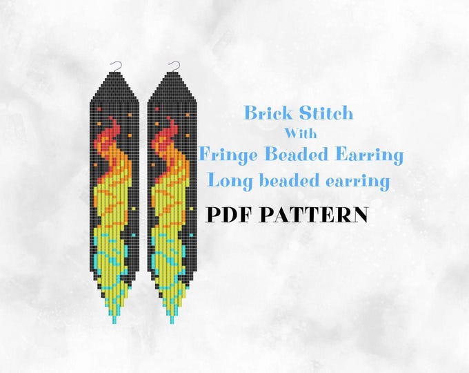 Beaded Earrings PATTERN, Metal Triangle Base With Fringe, Earrings DIY, Tutorial, PDF - Etsy Canada