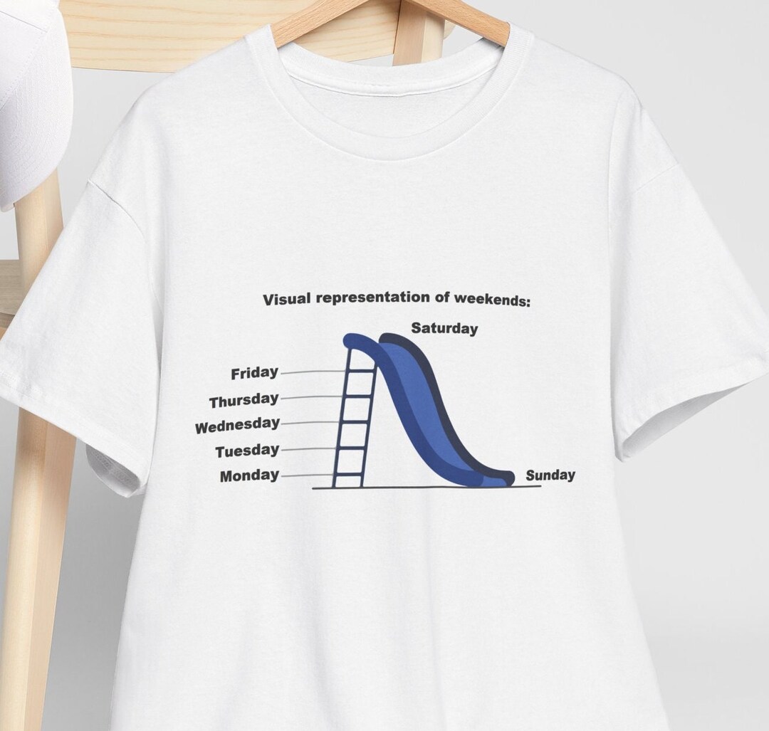 Visual Representation of a Weekend Men's Tee - Etsy