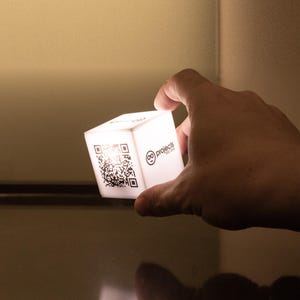 Rechargeable Custom LED Qr Code Cubes, Multi Qr Code Sign, Payment Sign, Business Logo, Social ...