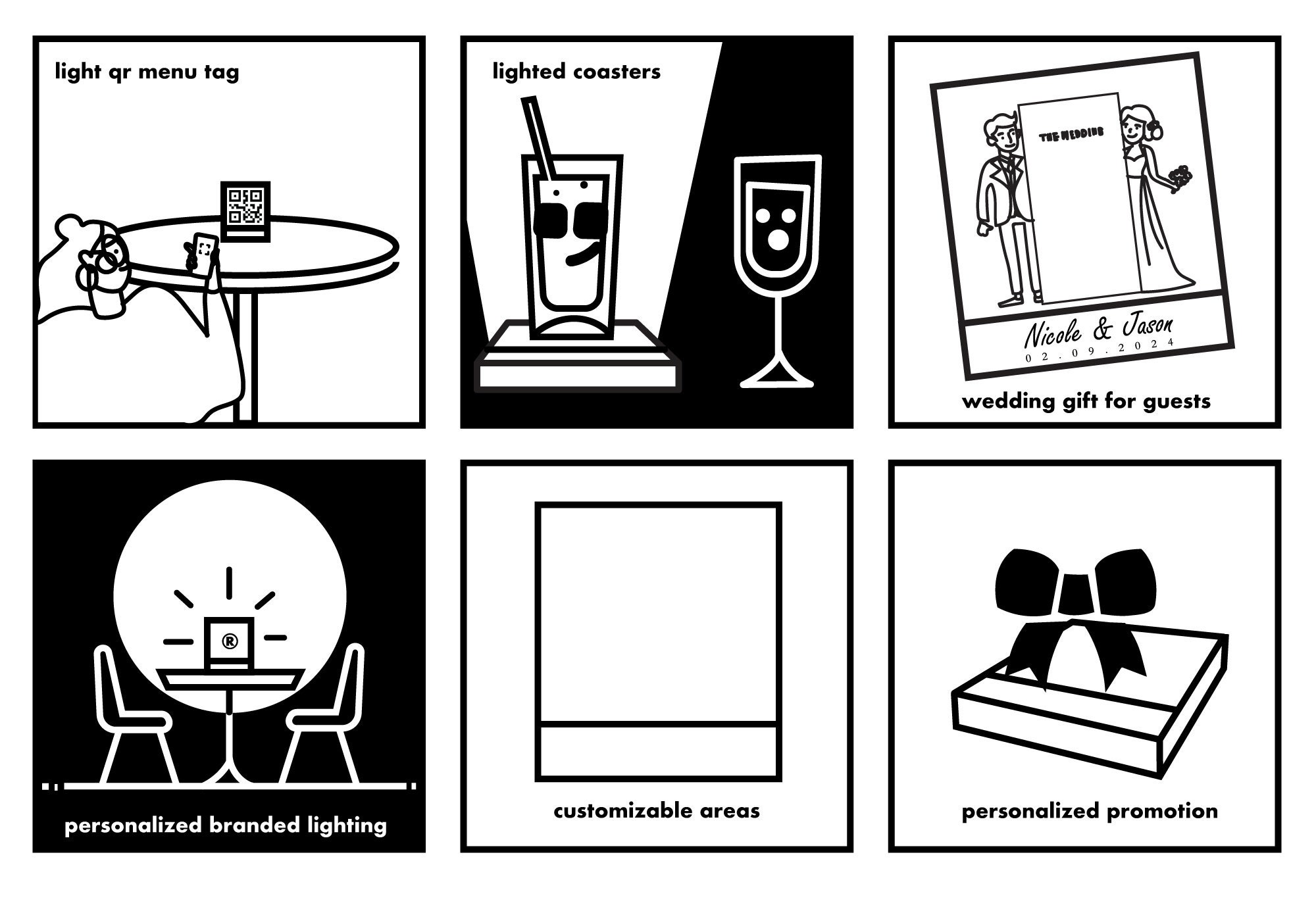 Rechargeable Custom LED Qr Code Social Media Sign Scan to Pay Facebook ...