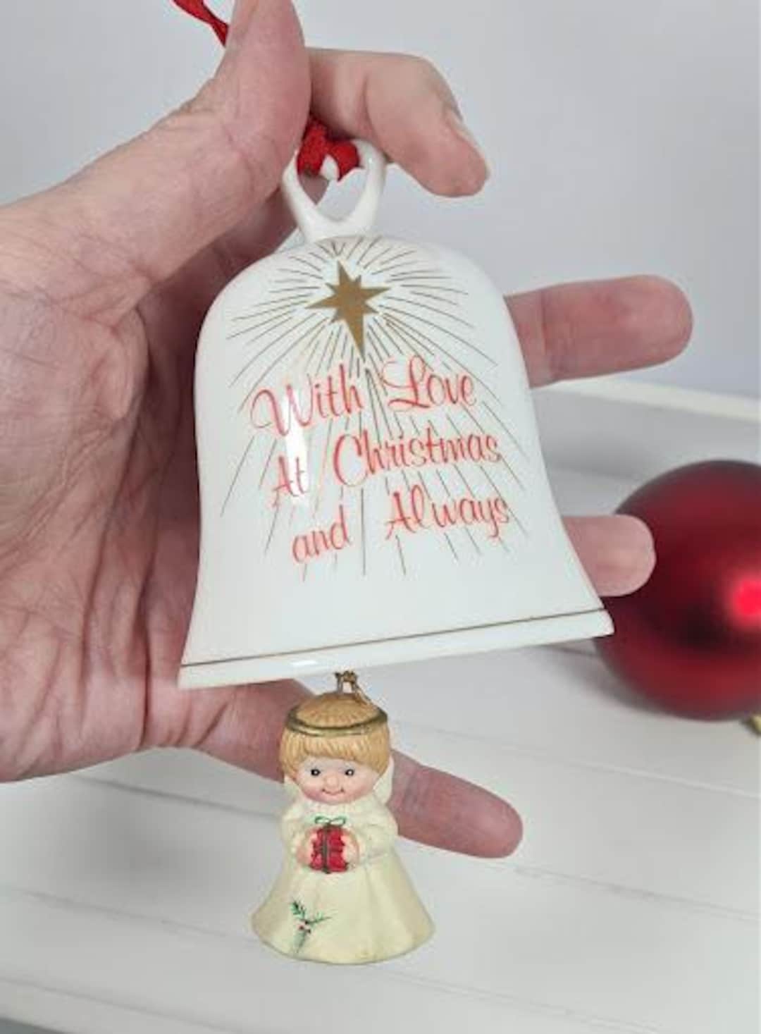 Russ Sounds of Christmas Bell, Vintage Angel Christmas Decoration ...