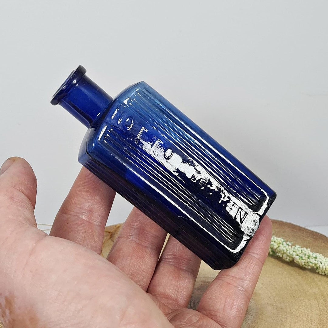 Small Cobalt Blue Poison Bottles, Not to Be Taken, Miniature Poison ...