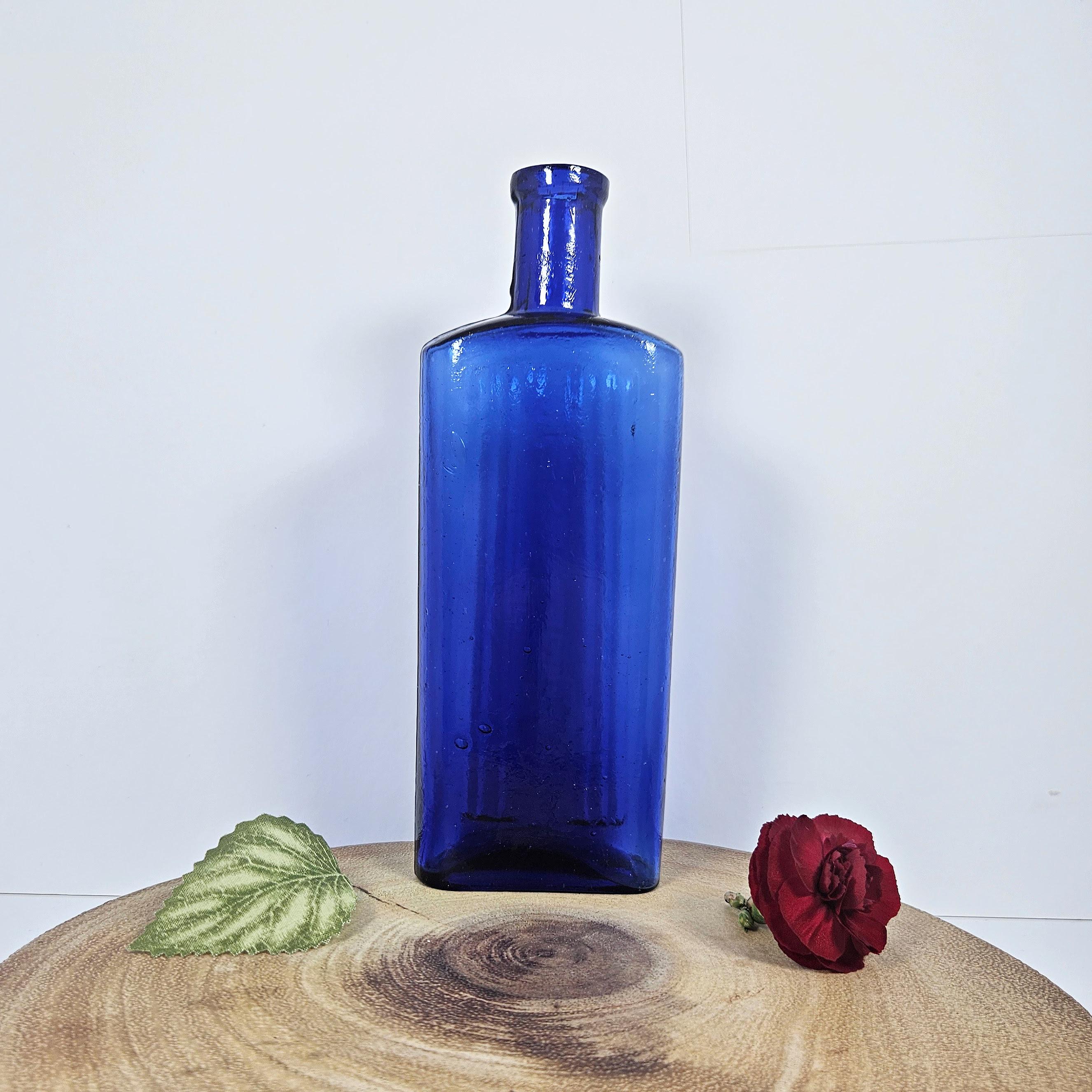 Antique Poison Bottle, Old Vintage Chemical Bottles, Cobalt Blue ...