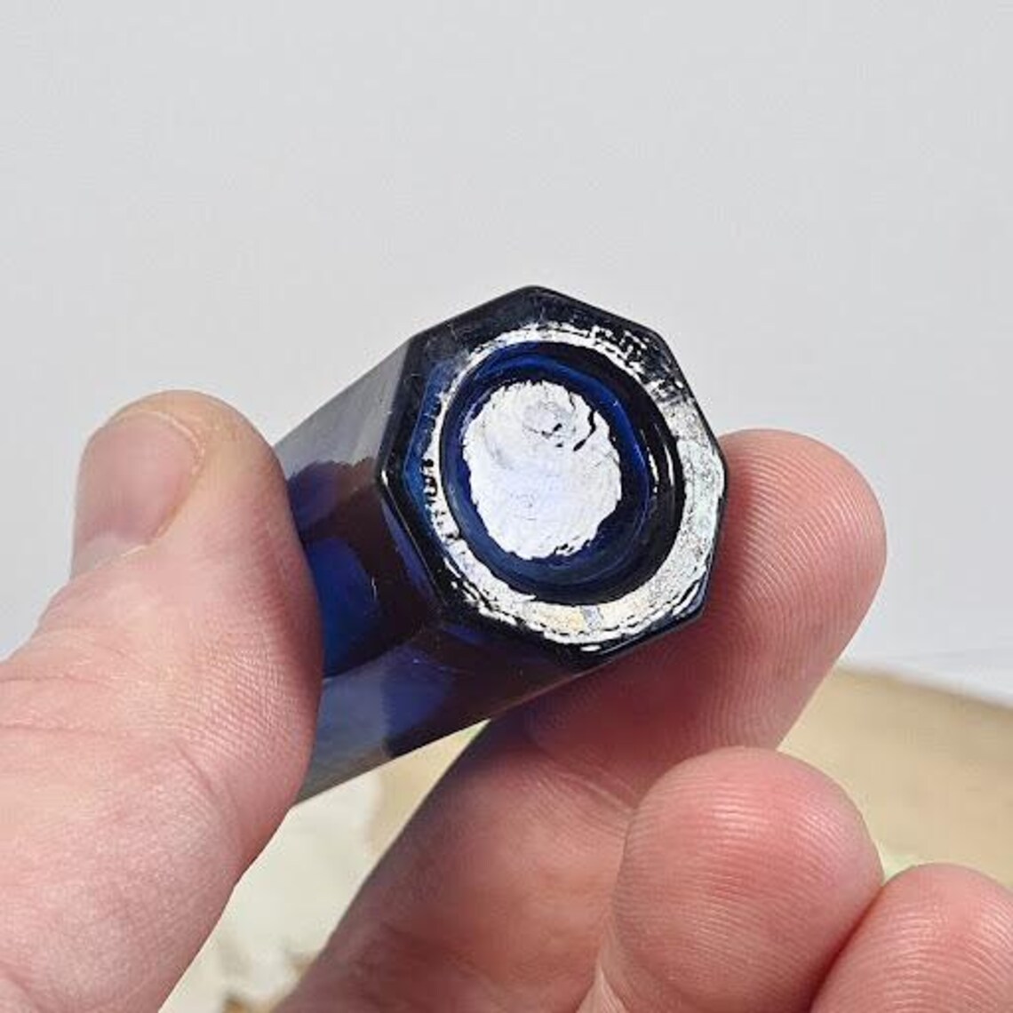 Vintage Cure Bottle, Cobalt Blue Antique Bottle, Medicine / Ointment ...