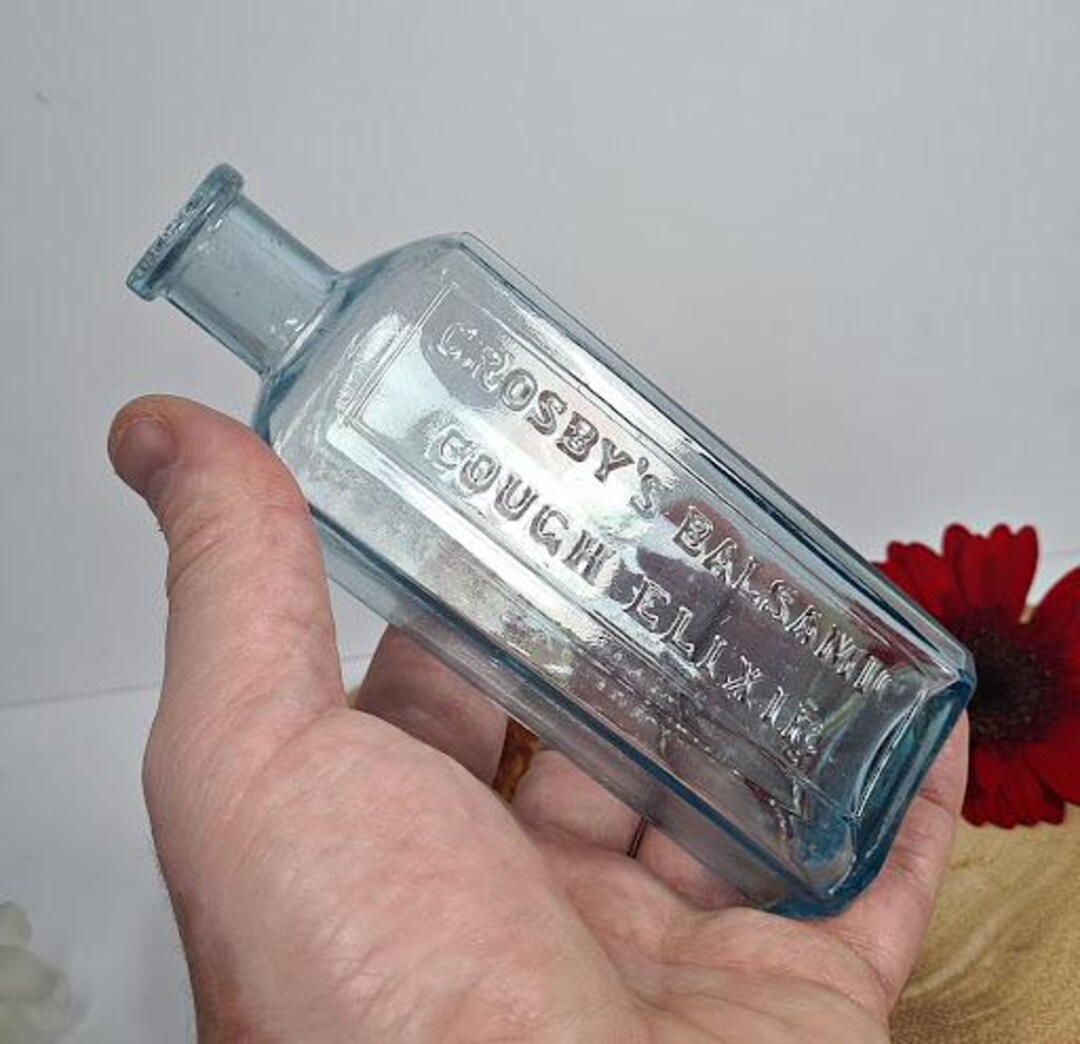 Antique Medicine Bottle, Vintage Cure Bottles, Crosby's Balsamic Cough ...