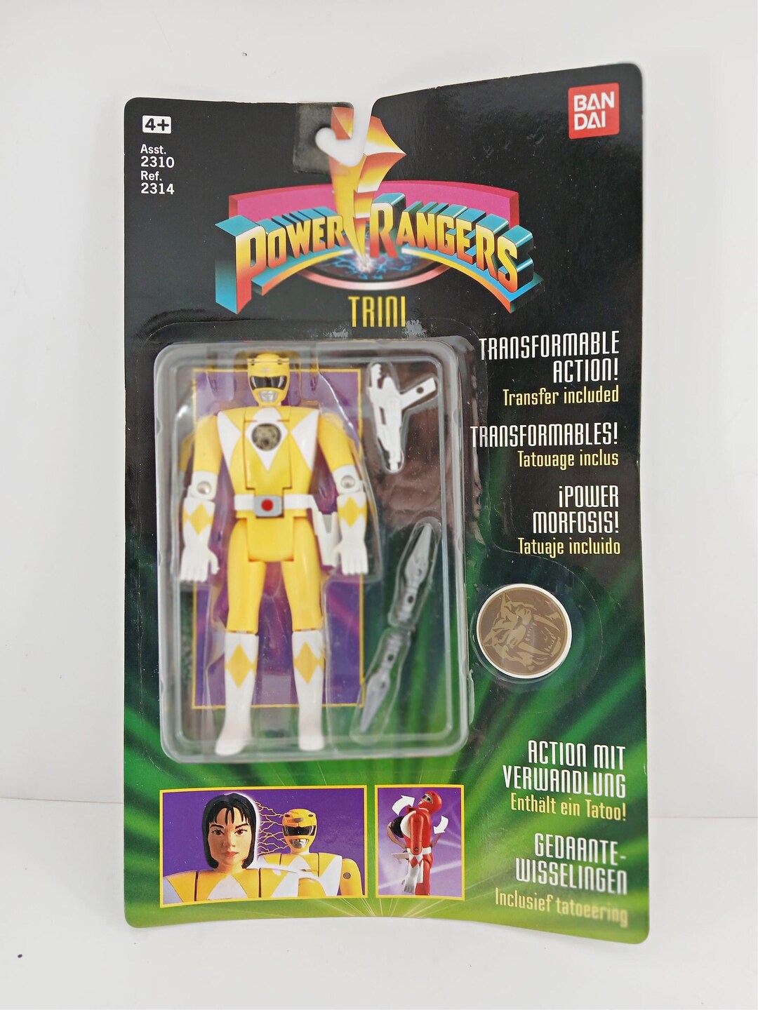 Vintage 1994 Might Morphin Power Rangers Trini Yellow Figure, Bandai ...