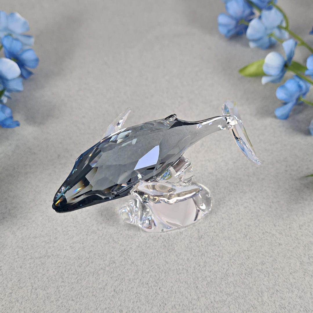 Swarovski Smiley Whale Figurine, Crystal Moby Dick Ornament 014483 ...
