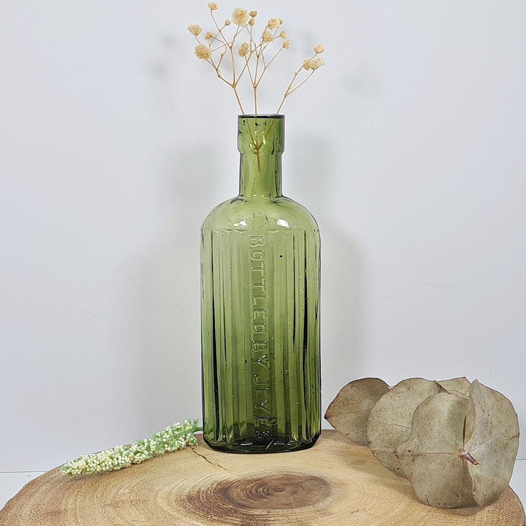 Antique Poison Bottles, Bottled by Jeyes, Olive Green Glass Poison ...