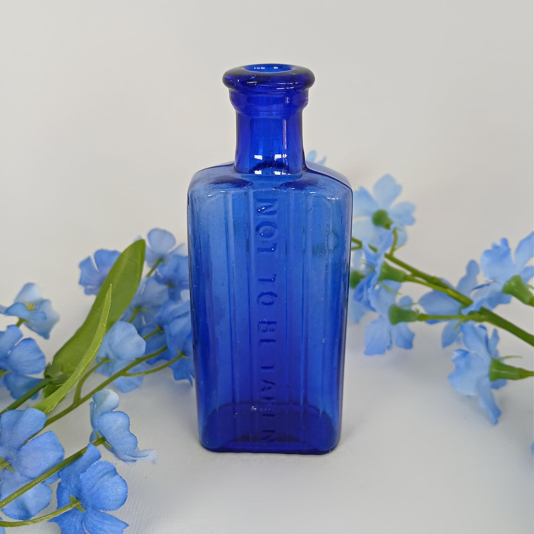 Small Blue Poison Bottle, Not to Be Taken, Poisonous Bottle ...