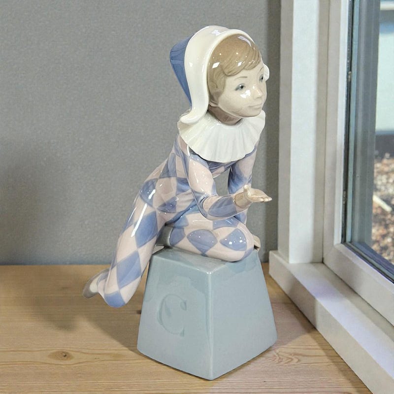 Lladro Harlequin Figurine - Etsy