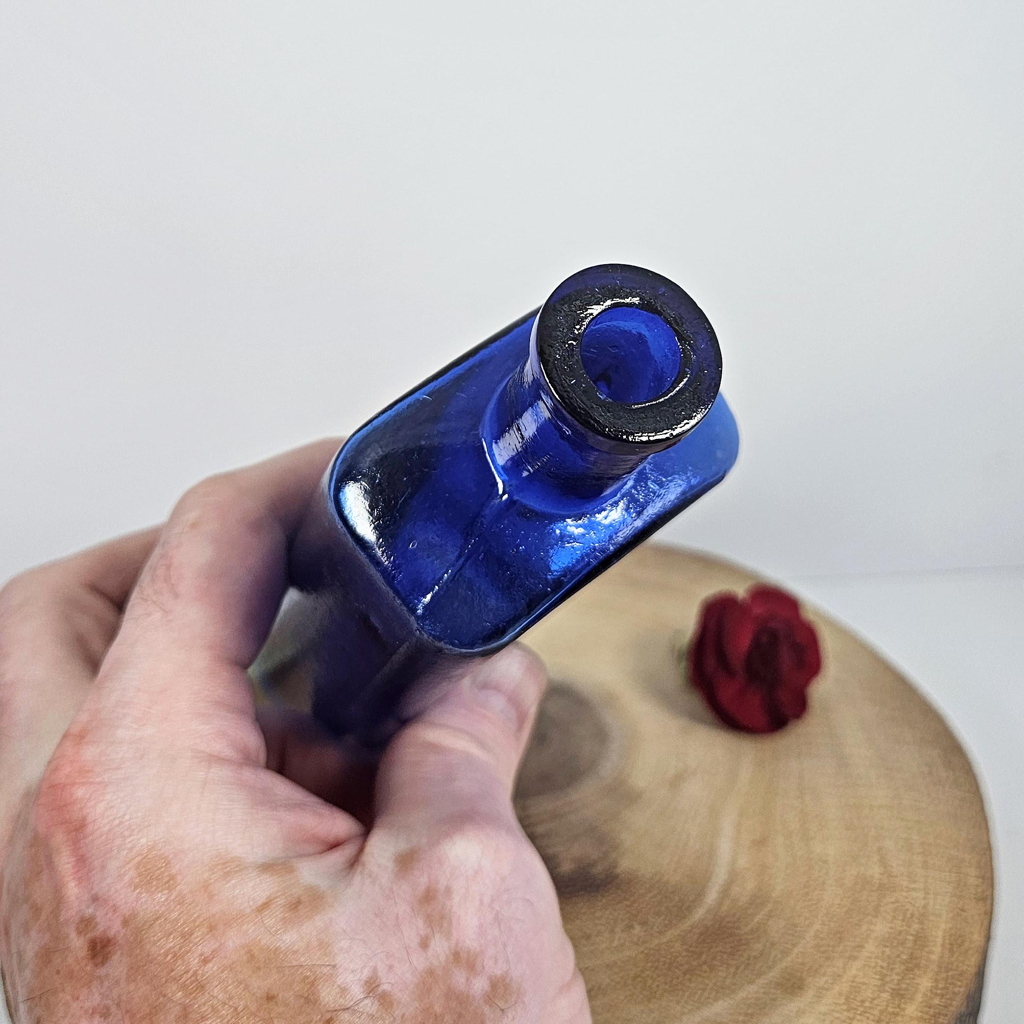 Antique Poison Bottle, Old Vintage Chemical Bottles, Cobalt Blue ...