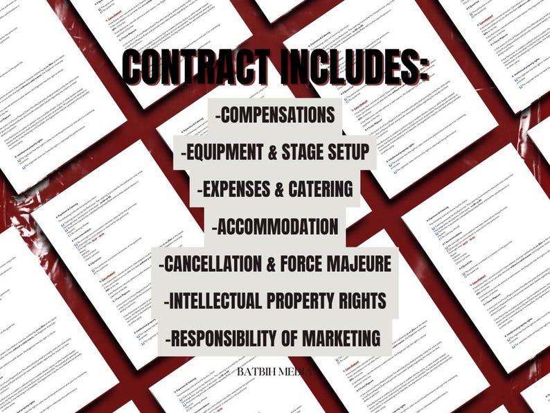 Live Performance Contract Template for Artists | Venues | Musicians ...