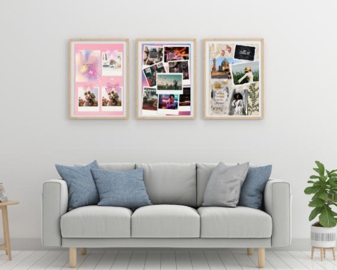 Vision Board Template Wallpaper Template Canva Mood Board Template ...