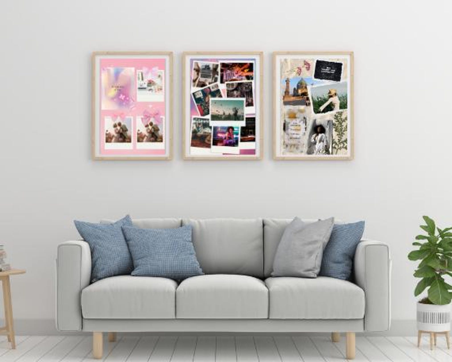 Vision Board Template Wallpaper Template Canva Mood Board Template ...