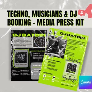 Musician Press Kit Canva Template / Media Kit Manager Package / Canva ...