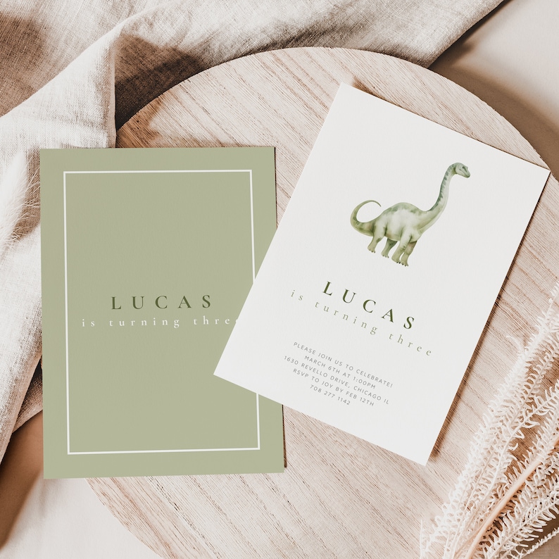 Editable Dinosaur Birthday Invitation Template (digital Download) - Etsy
