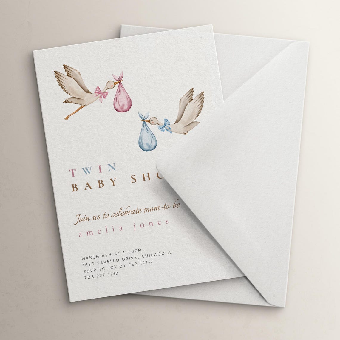 Boho Twins Baby Shower Invitation Template Printable Template Baby ...
