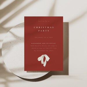 Editable Christmas Party Invitation Template, Modern Minimalist ...