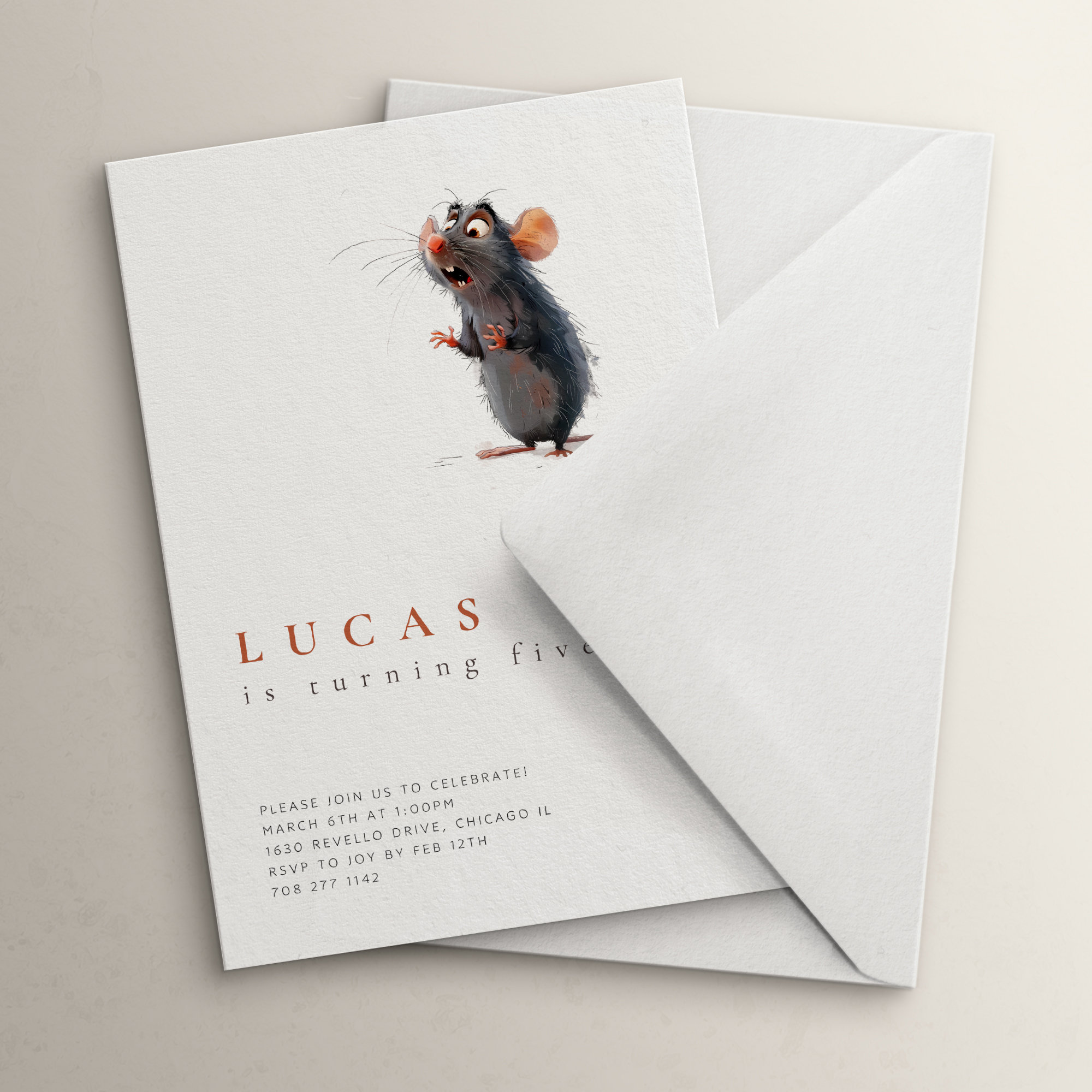 Rat Birthday Invitation – Editable Pet Party Template (instant Download ...