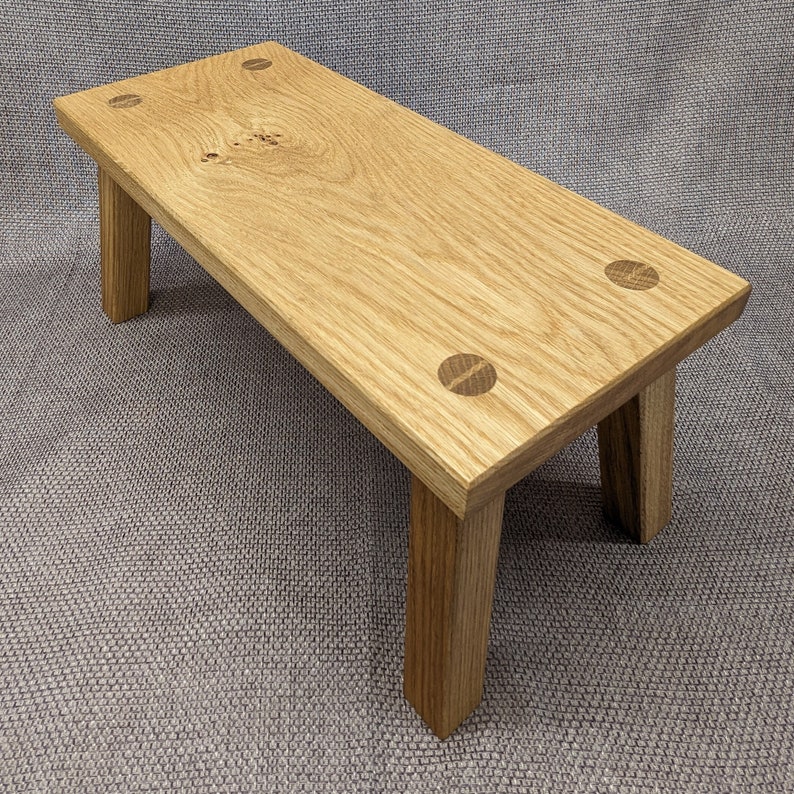 Solid Oak Footstool, Small Stool - Etsy