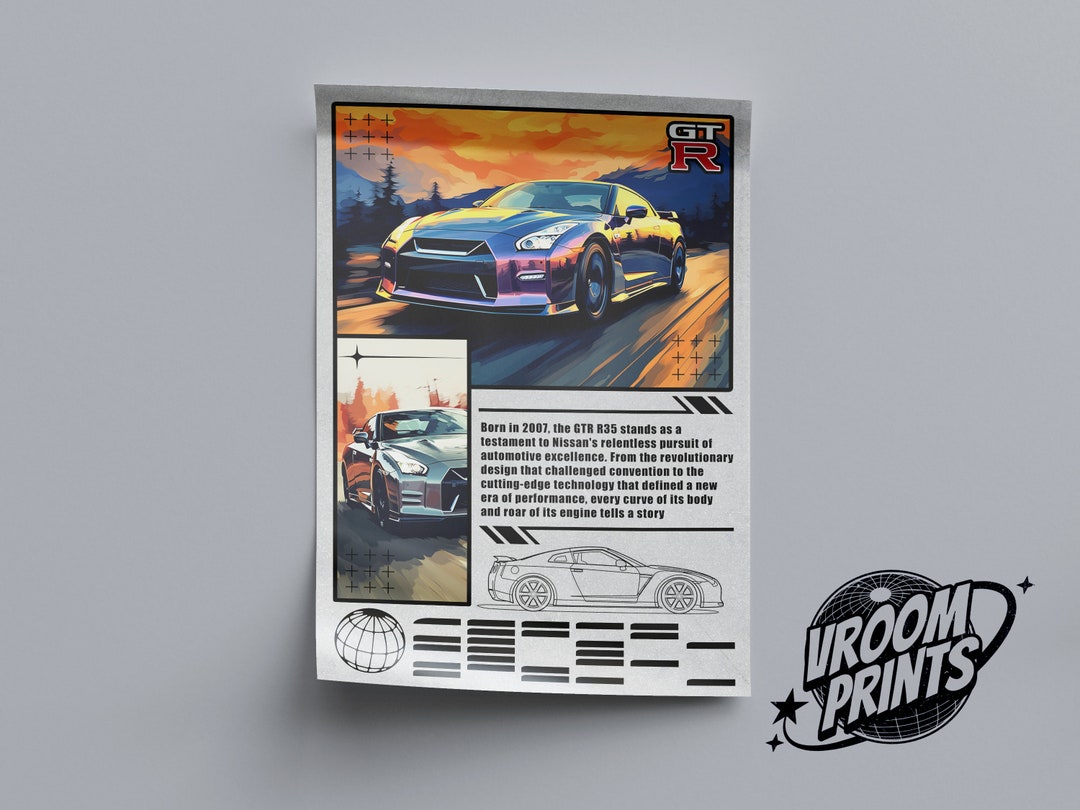 GTR R35 High-quality A4, A3, A2 Posters Aluminum and Matte Paper Prints ...