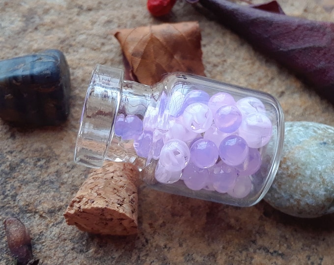 Miniature Glass Marbles in PINKS | Mini Vial of Glass Marbles ...