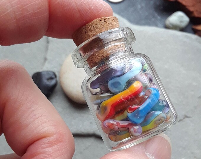 Handmade Glass Bits in Mini Bottle: Colorful Odds and Ends | Glass Art ...