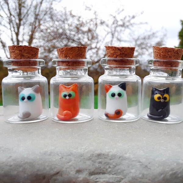 Glass Cat Figurine - Etsy
