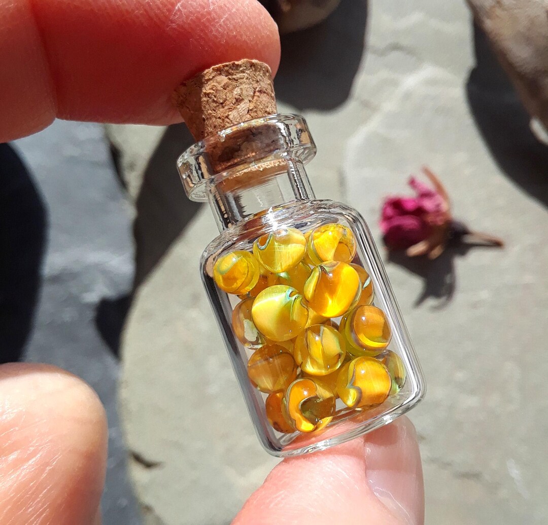 Miniature Glass Marbles - Zinger | Mini Bottle of Glass Marbles ...
