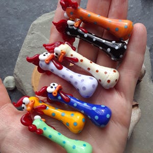 Colorful & Funny Chicken Figurines | Miniature Chicken | Handmade Glass ...