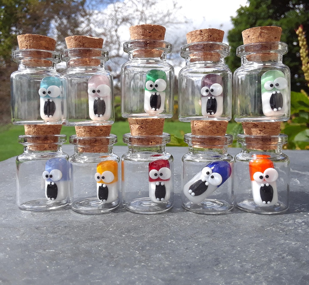 Handmade Screaming Glass Anxiety Pill in a Bottle - Collectable Art - Etsy