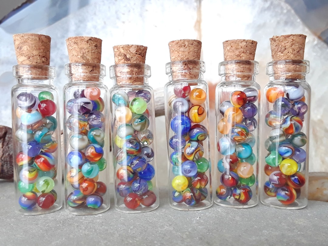 Miniature Marbles You Choose the Bottle You Want Handmade Marbles Micro ...