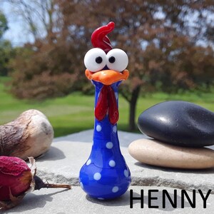 Colorful & Funny Chicken Figurines | Miniature Chicken | Handmade Glass ...