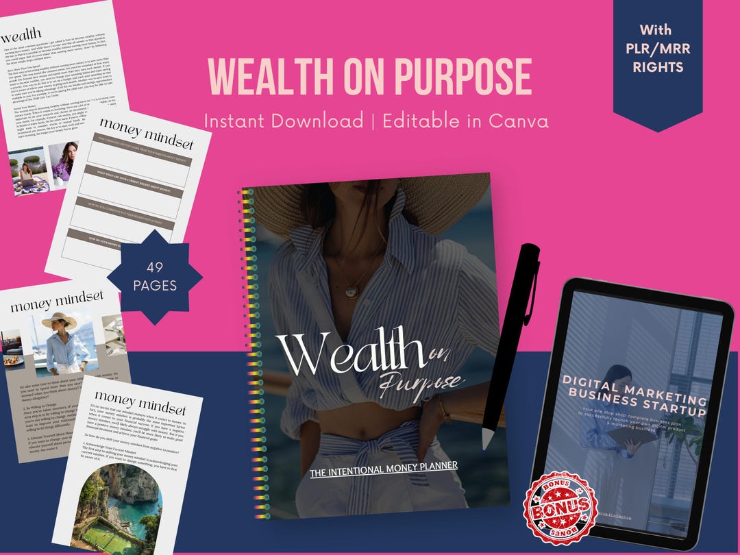 The Wealth on Purpose Workbook | Money Mindset Planner | Budgeting ...