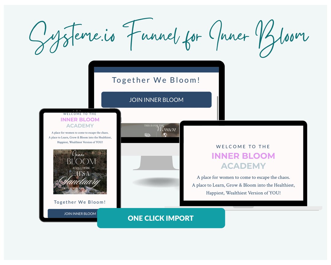 Systeme.io FUNNEL for Inner Bloom Academy Course | Done for You Systeme.io One Click Funnel ...