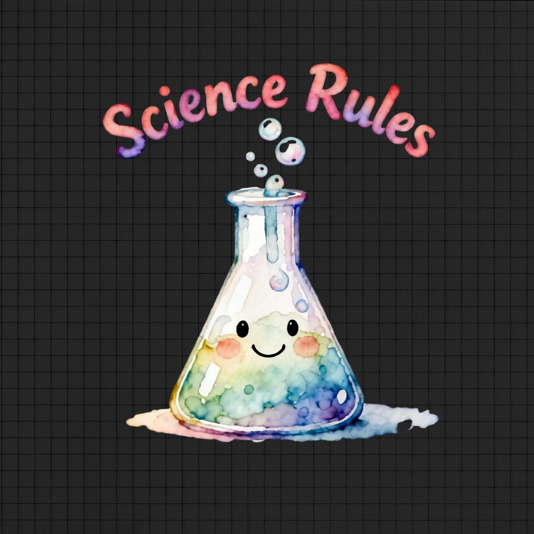 Science Rules Digital Image: Watercolor, Colorful, Transparent ...