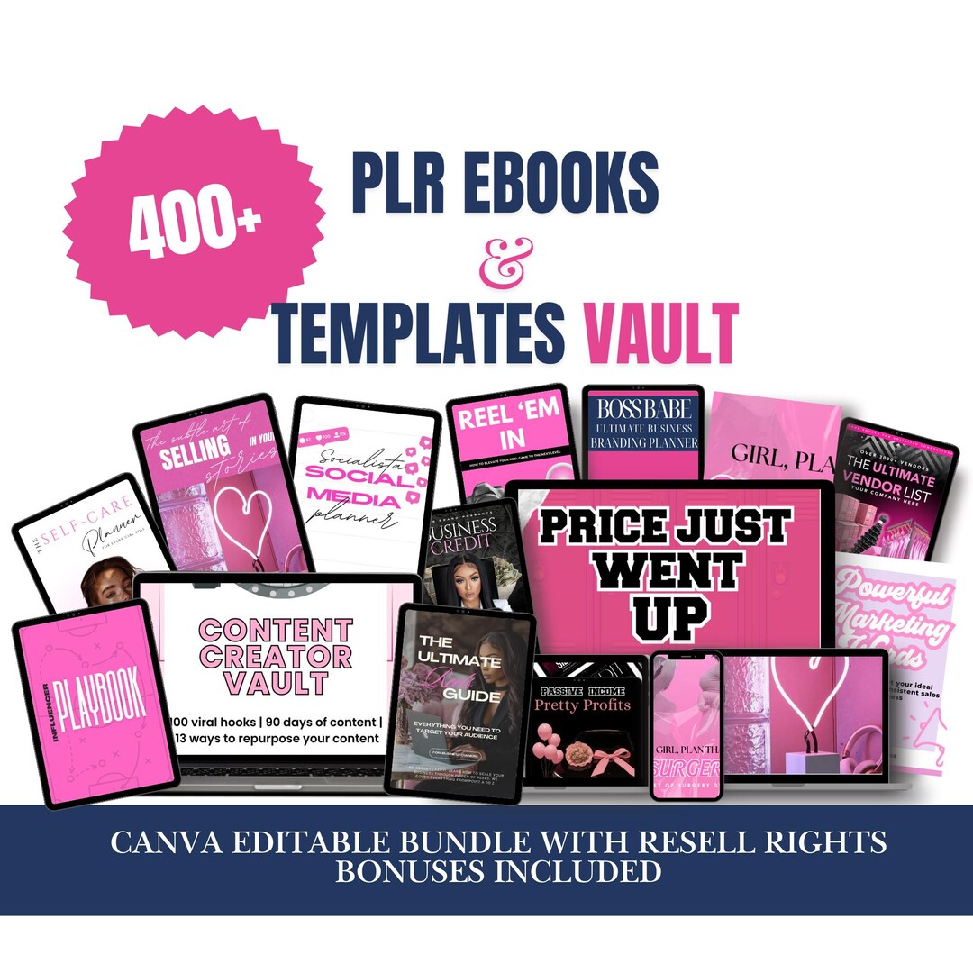 Bundle Templates Digital Products | 400+ Ebook Canva Templates | PLR ...