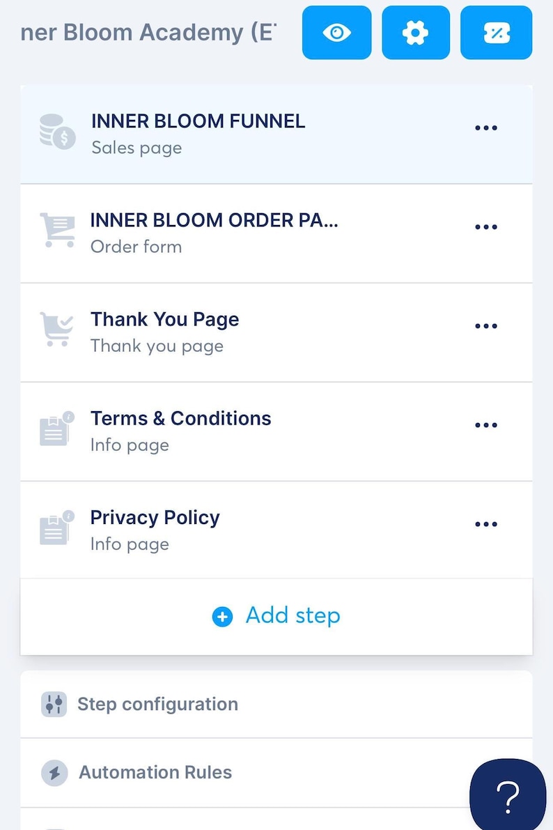 Systeme.io FUNNEL for Inner Bloom Academy Course | Done for You Systeme.io One Click Funnel ...