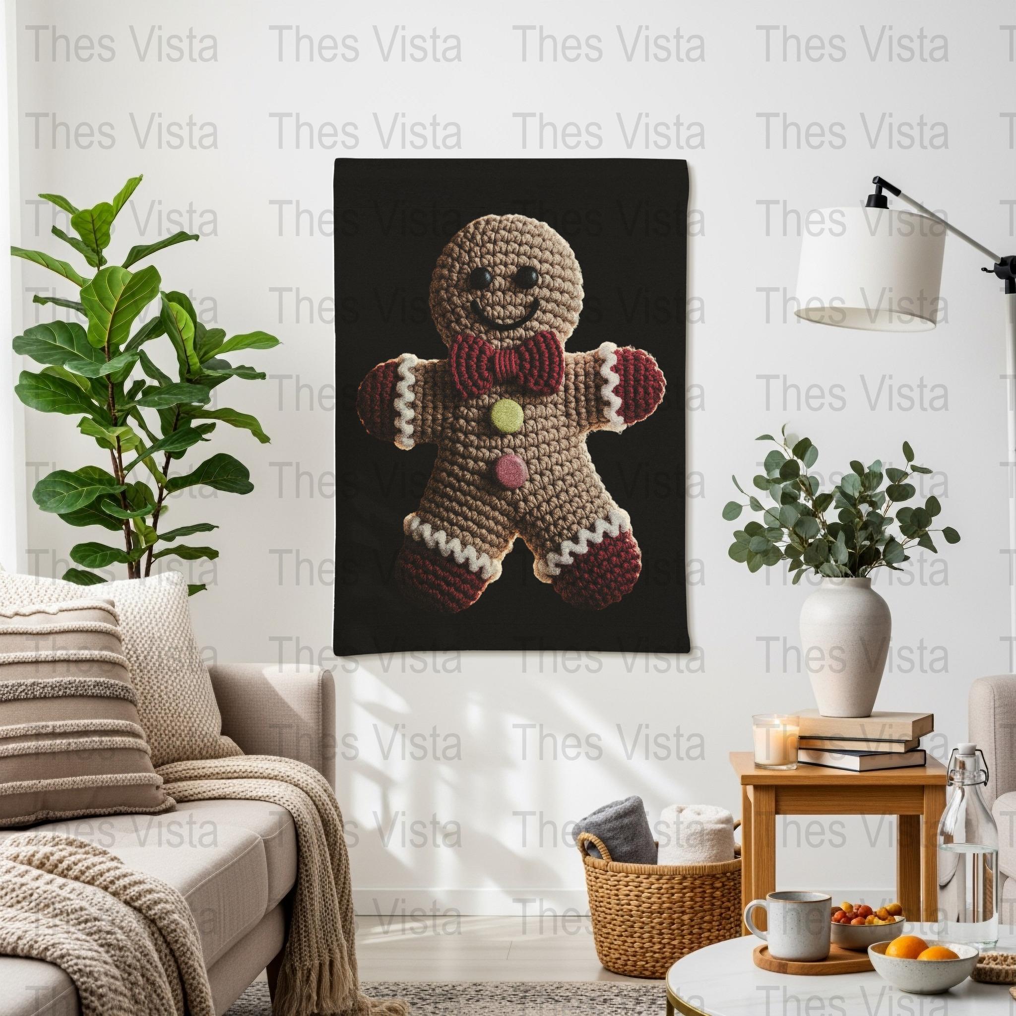 Knitted Gingerbread Man POD Design, 300 Dpi Png Jpg Pdf, Cute Christmas ...