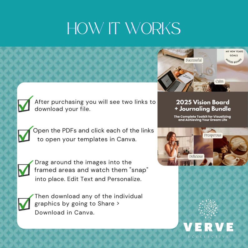 2025 Printable Vision Board Bundle With 800+ Printable Photos ...