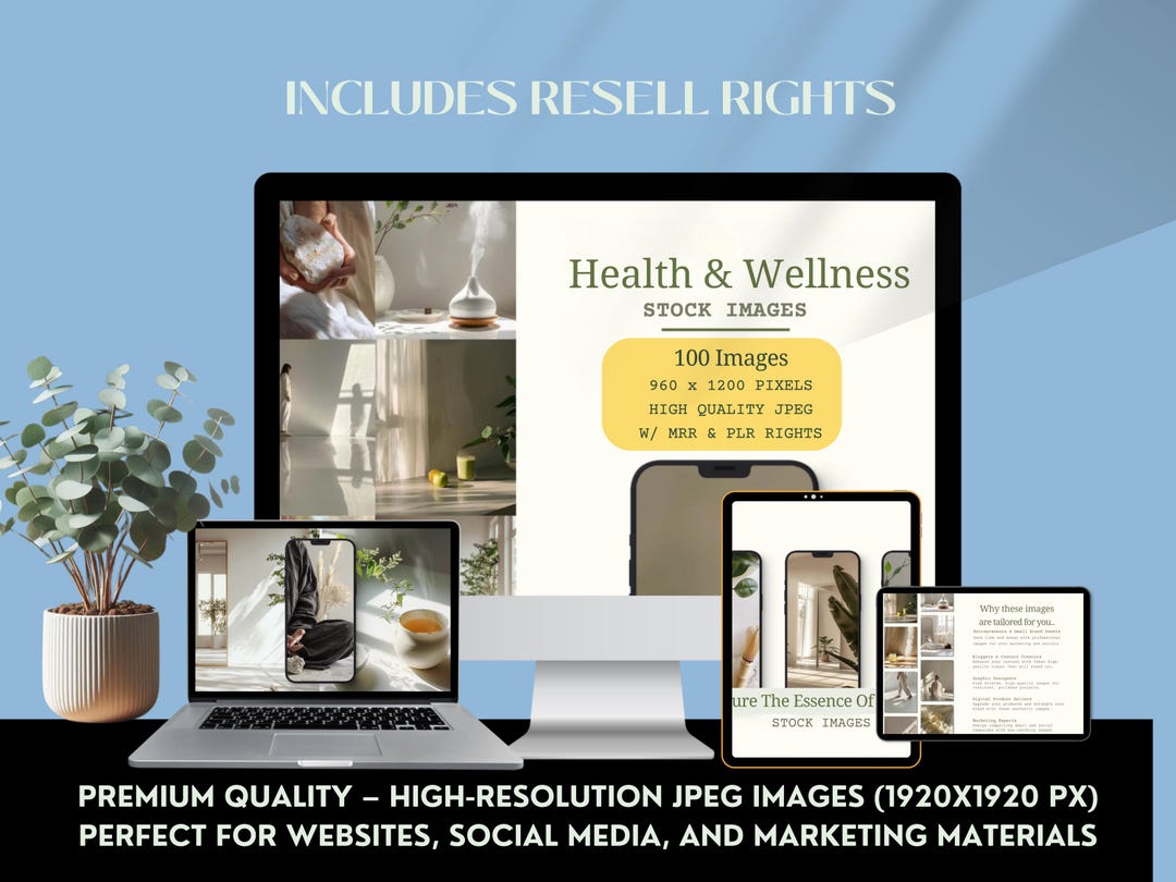 Holistic Wellness Aesthetic Stock Photo Bundle | 100 Serene Health ...