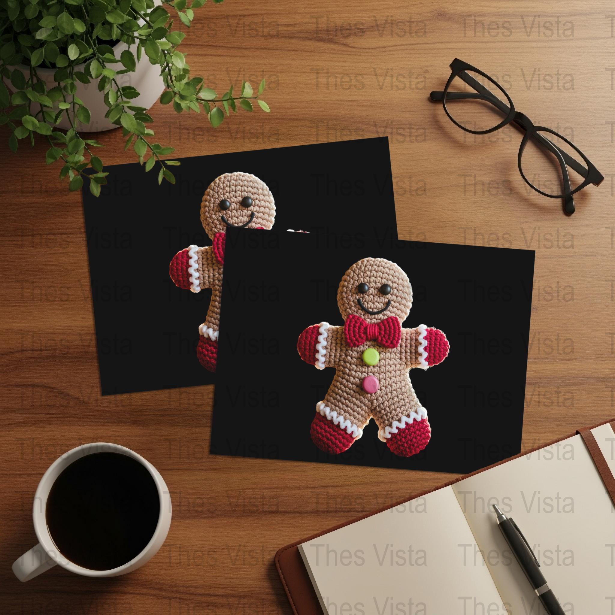 Knitted Gingerbread Man POD Design, 300 Dpi Png Jpg Pdf, Cute Christmas ...