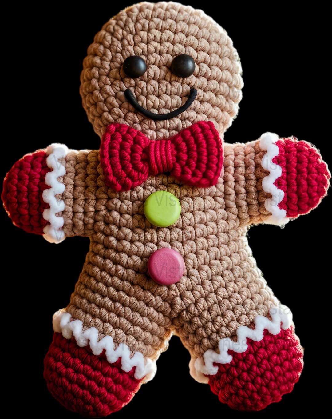 Knitted Gingerbread Man POD Design, 300 Dpi Png Jpg Pdf, Cute Christmas ...