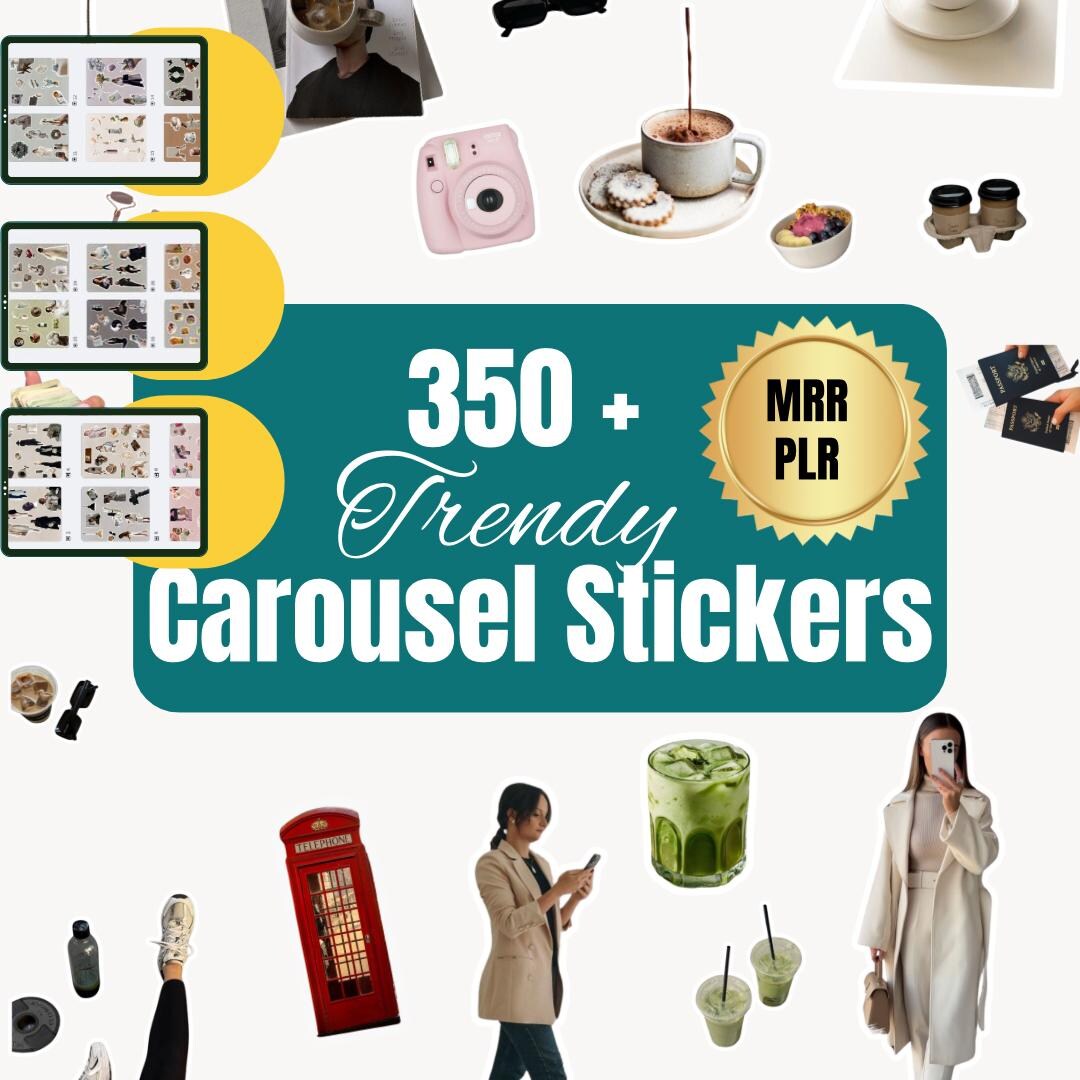 350+ Trendy Instagram Carousel Stickers | Editable Canva Templates With ...