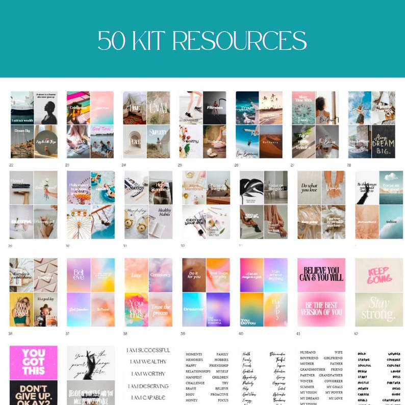 2025 Printable Vision Board Bundle With 800+ Printable Photos ...