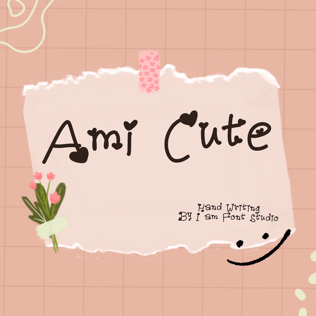 Ami Cute Fonts - Etsy